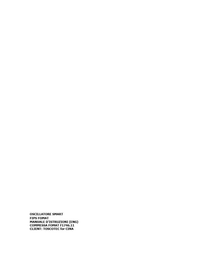 Smart Oscillator User Manual - Rev1 - Eng-F1746 | PDF | Actuator | Switch