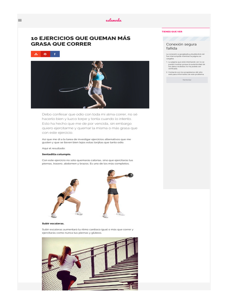 Ejercicios que queman grasa sin correr | PDF