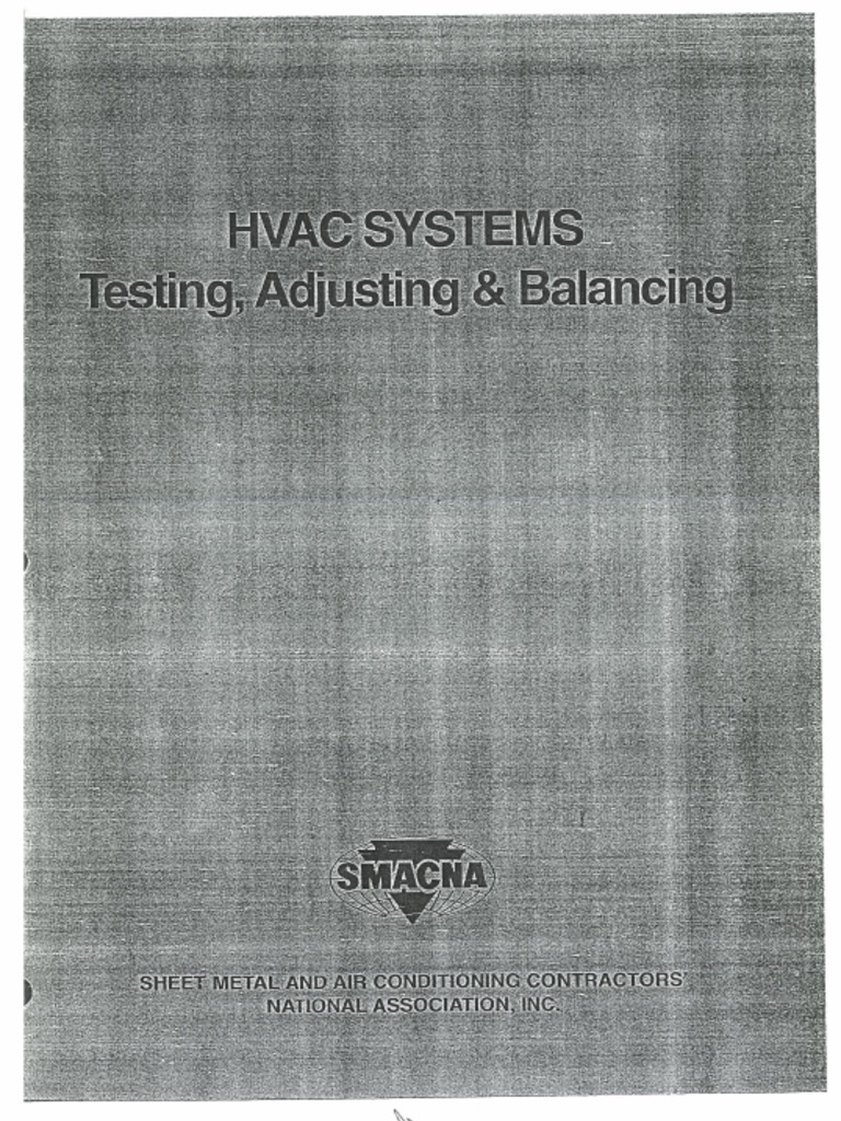 SMACNA - Testing Adjusting and Balancing | PDF
