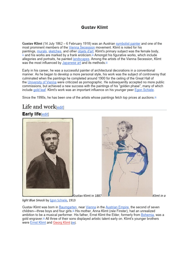 Gustav Klimt | PDF | Gustav Klimt | The Arts