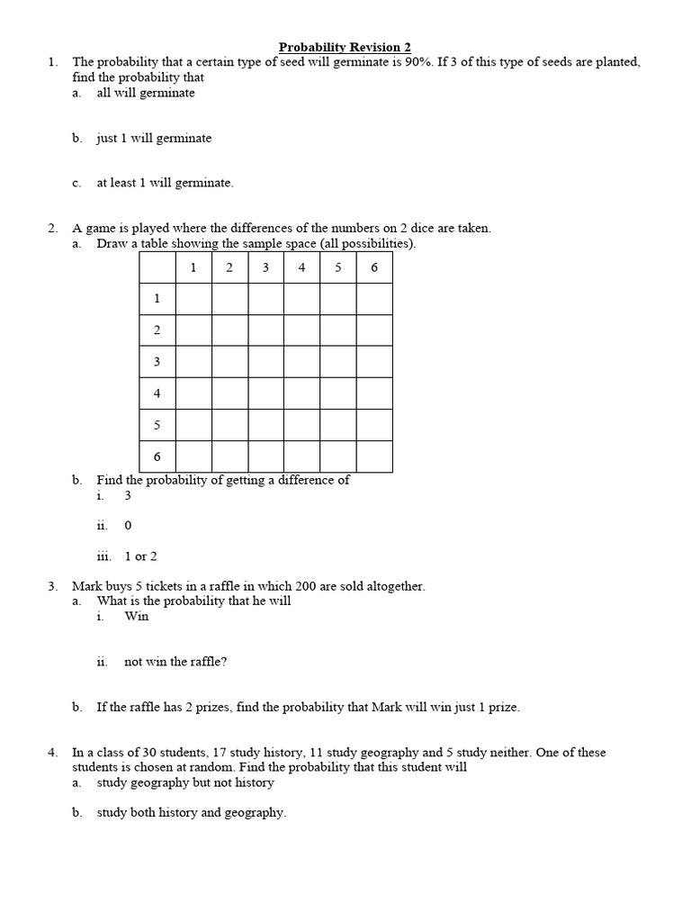 L13-Probability Revision 2 | PDF | Probability | Gaming