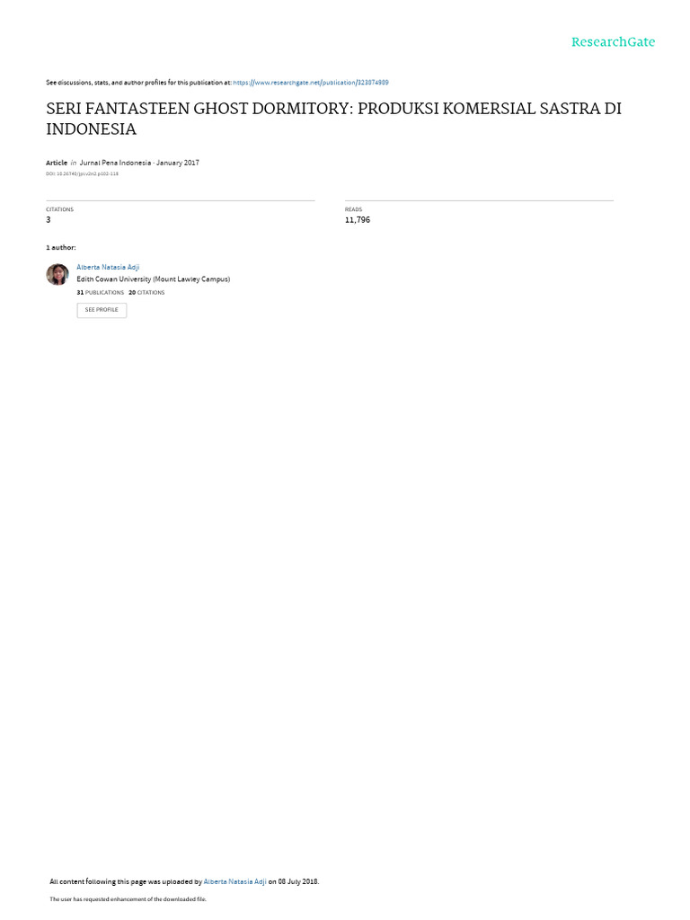 Seri Fantasteen Ghost Dormitory Produksi Komersial | PDF | Fiksi Umum