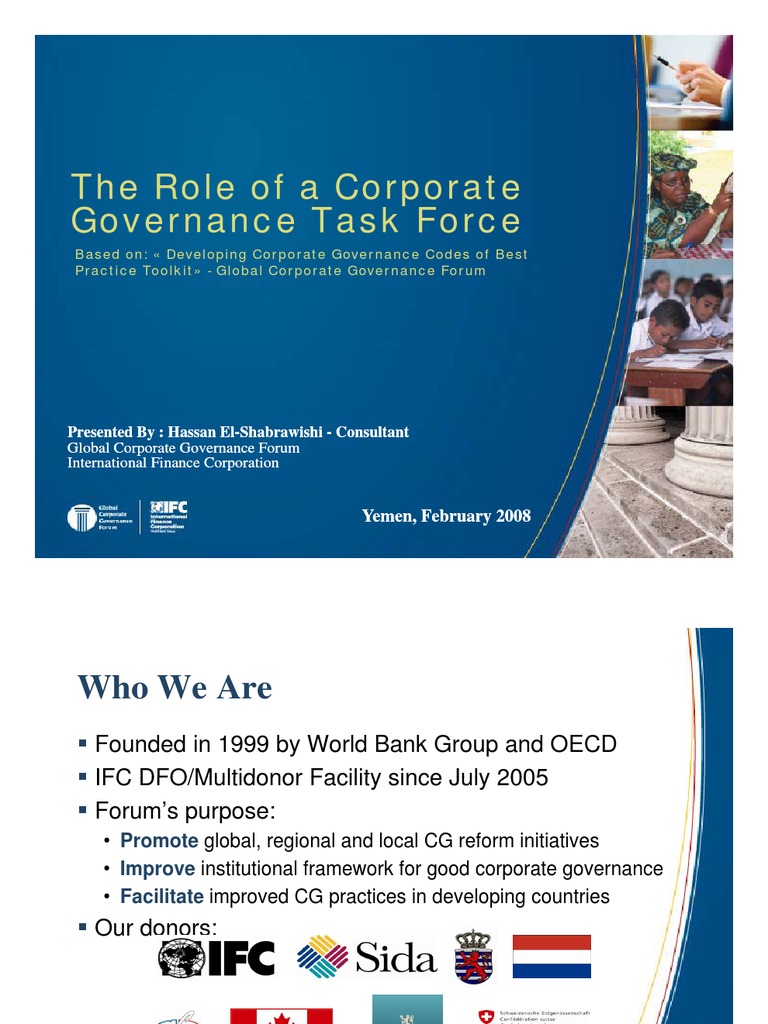 Developing an Effective Corporate Governance Task Force: Roles ...