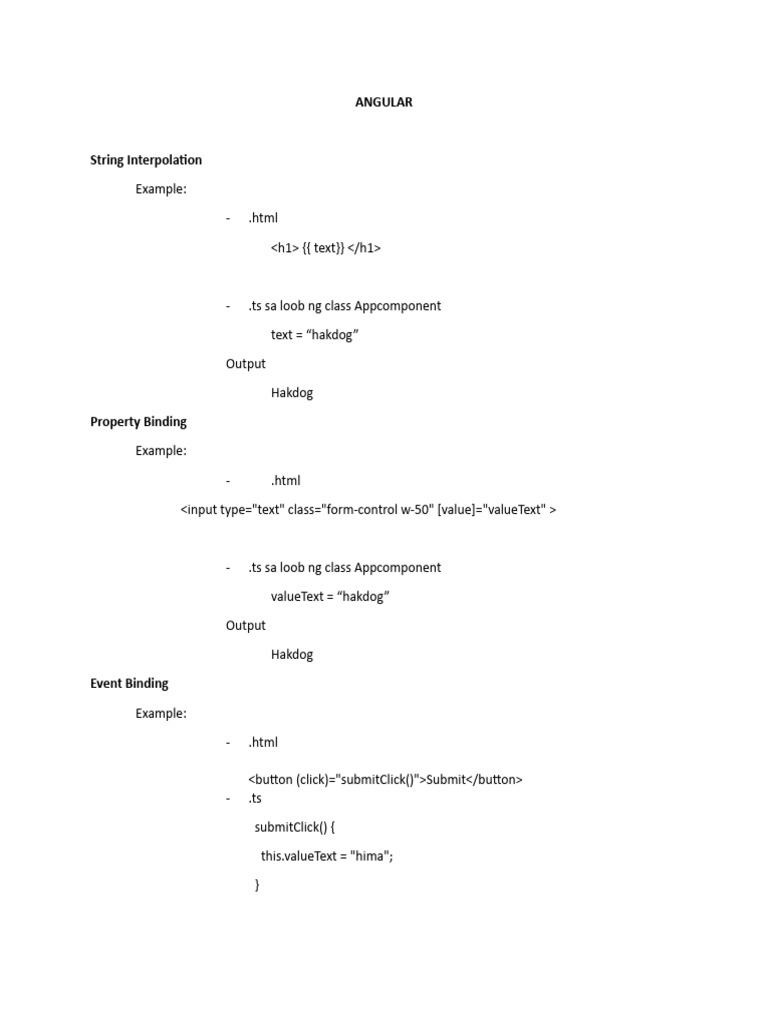 ANGULAR CHEAT SHEET | PDF | Computing | Computer Engineering ANGULAR CHEAT SHEET | PDF | Computing | Computer Engineering