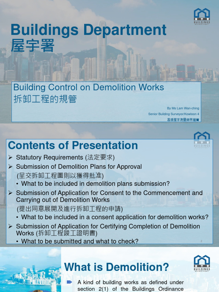 2 Building Control On Demolition Works | PDF | Demolition | Safety