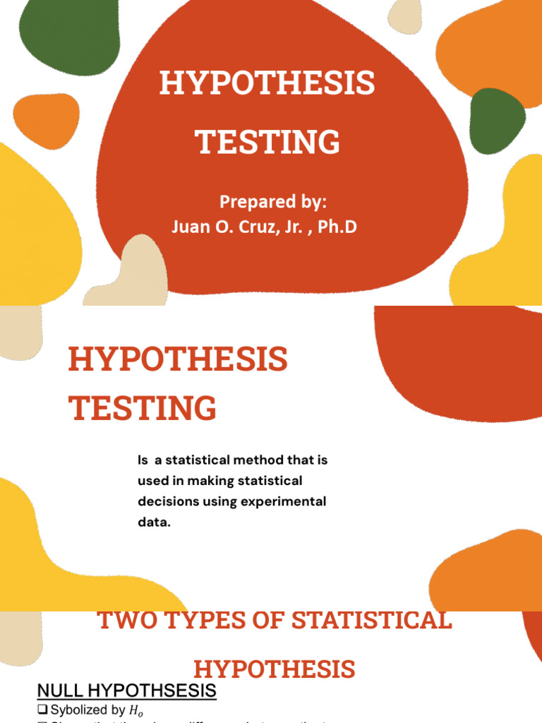 Understanding Hypothesis Testing Methods | PDF | Statistical Hypothesis ...
