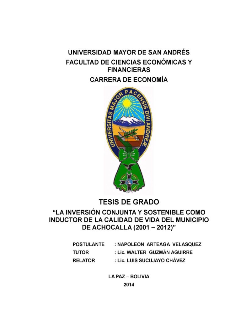 Achocalla 2 | PDF | Sustentabilidad | Infraestructura