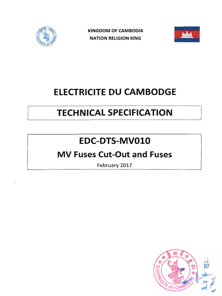 EDC-DTS-MV010 - MV Fuses Cut-Out and Fuses | PDF