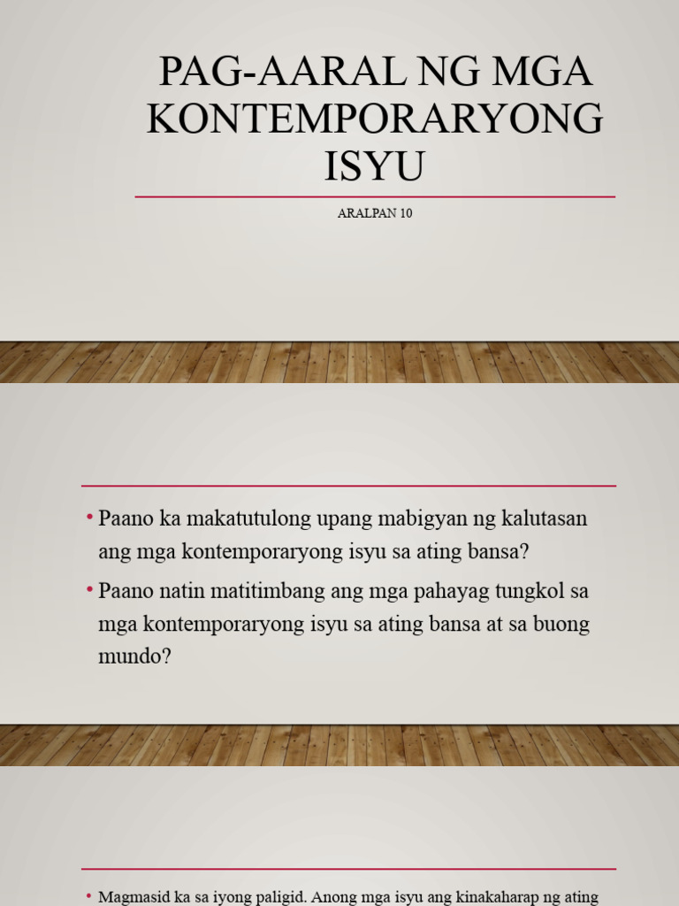 Kontemporaryong Isyu | PDF