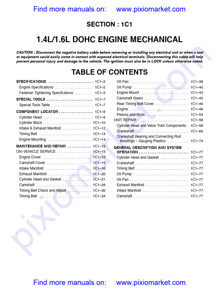 Chevrolet Aveo 2016 Engine | PDF | Piston | Valve