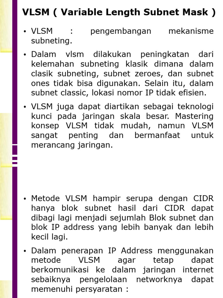 VLSM untuk Jaringan Efisien | PDF | Komputer