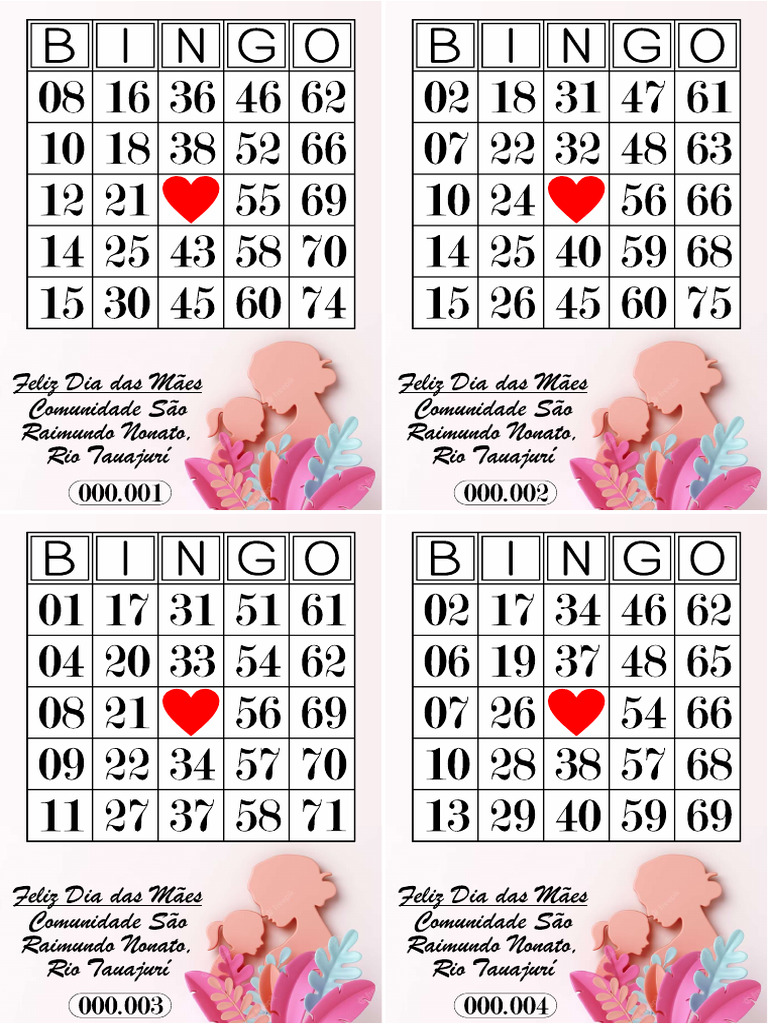 CARTELA DE BINGO PRONTA PARA IMPRIMIR | PDF