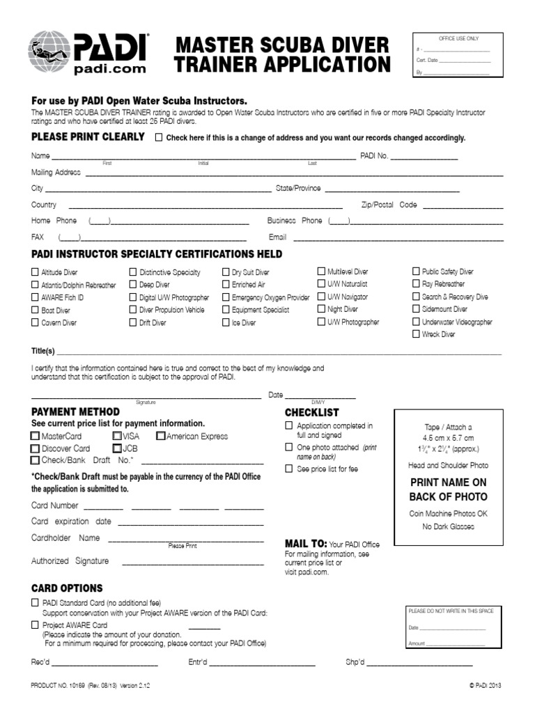 MSDT Application | PDF | Scuba Diving | Diving Equipment