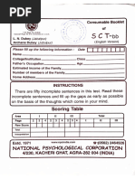 RSPM Scoring Key and Response Sheet | PDF | Tests | Intelligence Quotient