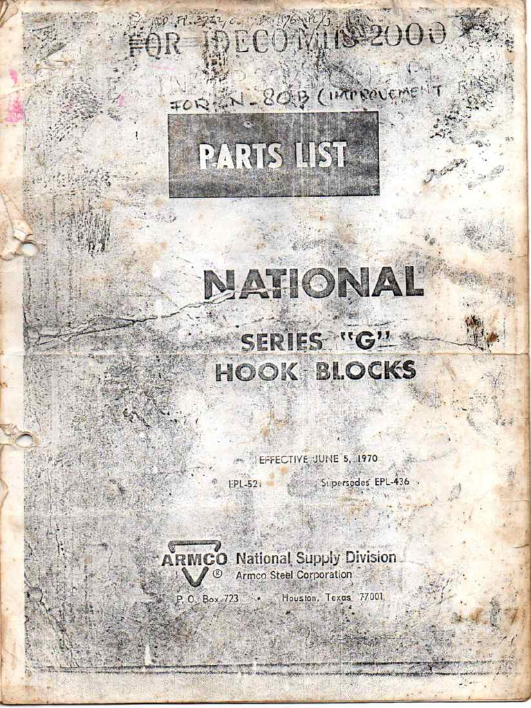 Katalog Travelling Block 650 500 G Rig m1 | PDF