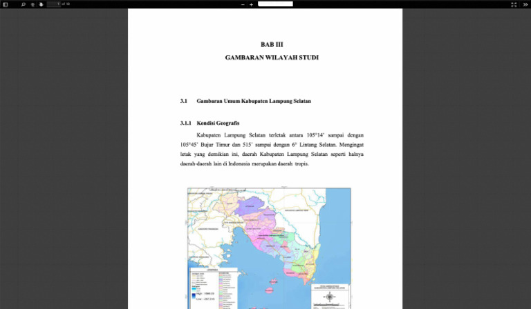Bab Iii Gambaran Wilayah Studi: Sumber: BPS Kabupaten Lampung Selatan Dalam Angka, 2019 | PDF