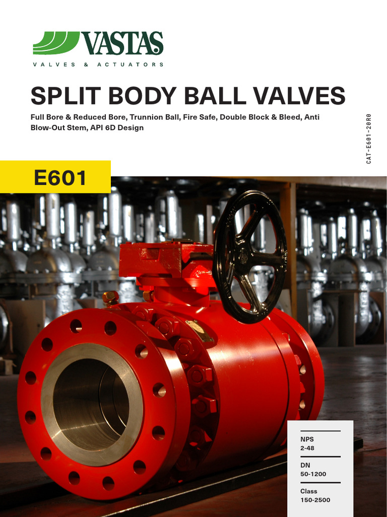 Split Body Ball Valves - Vastas | PDF | Valve | Actuator