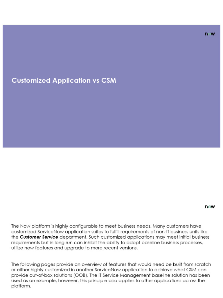 Customized Application Vs CSM | PDF | Application Software | Communication