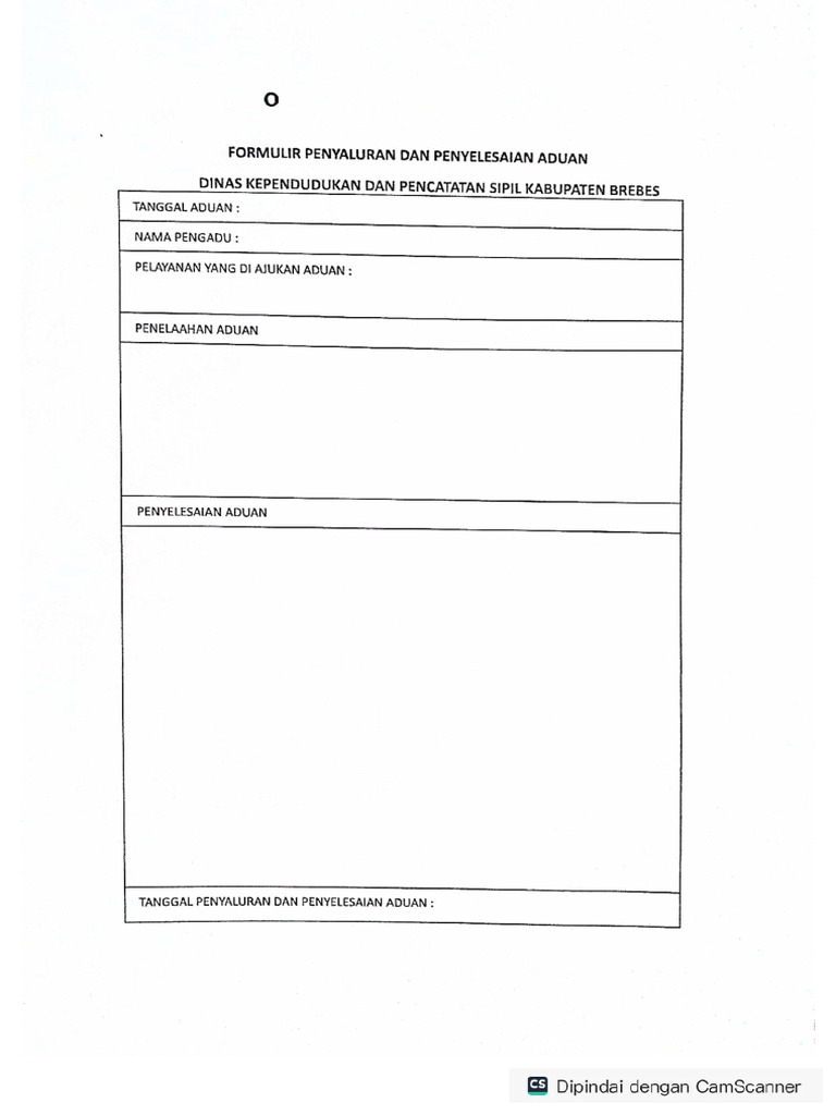 Formulir_Penyaluran_dan_Penyelesain_Pengaduan | PDF