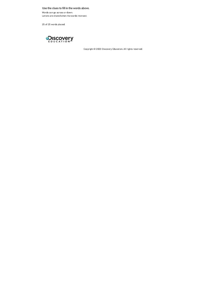 Crossword Puzzle Instructions | PDF