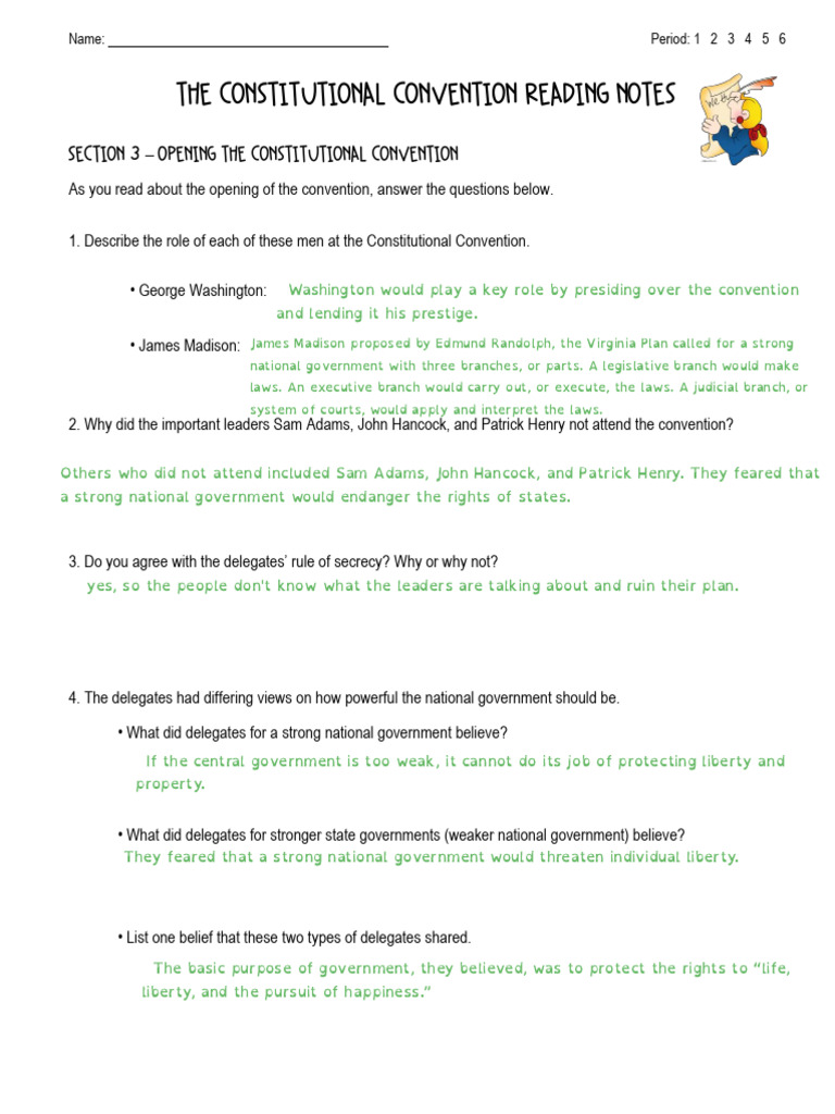 Constitutional Convention Overview Notes | PDF | Constitutional ...
