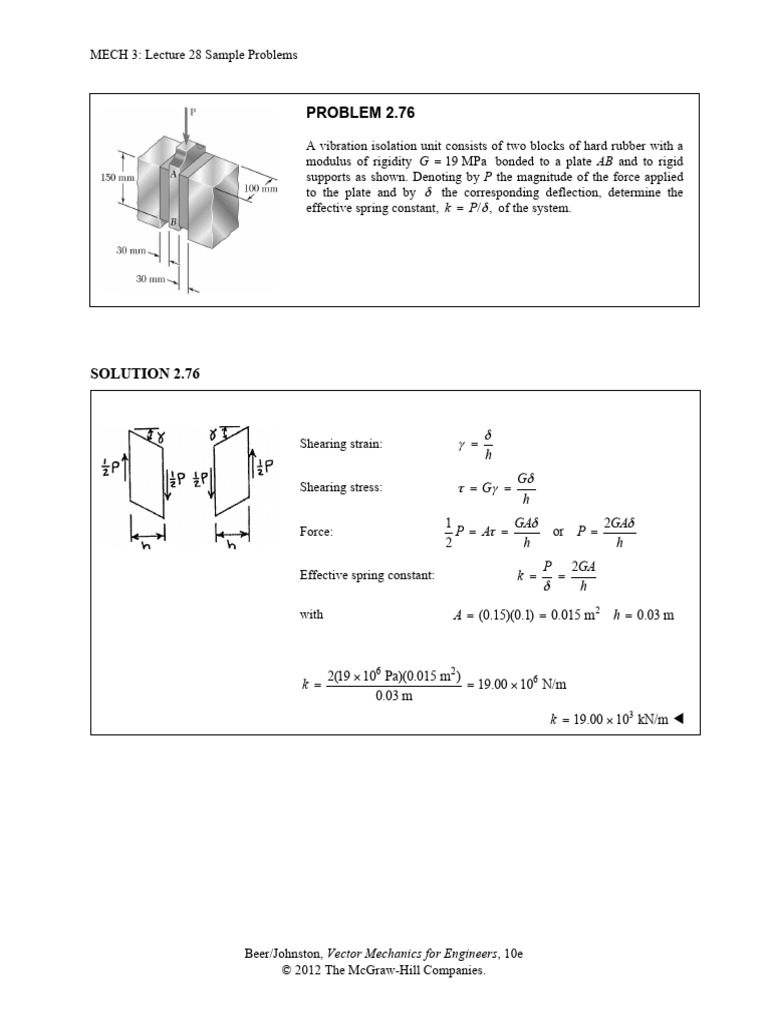 Sample Probs - Lect 28 | PDF | Stress (Mechanics) | Civil Engineering