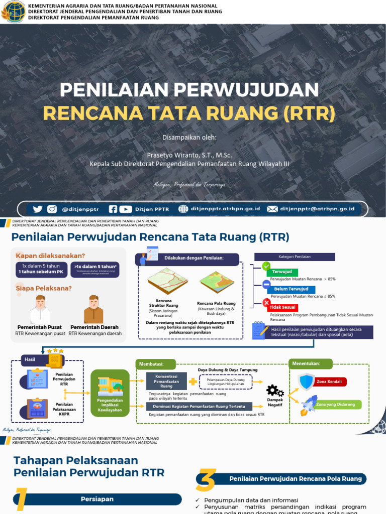 Materi Sosialisasi Penilaian Perwujudan RTR | PDF