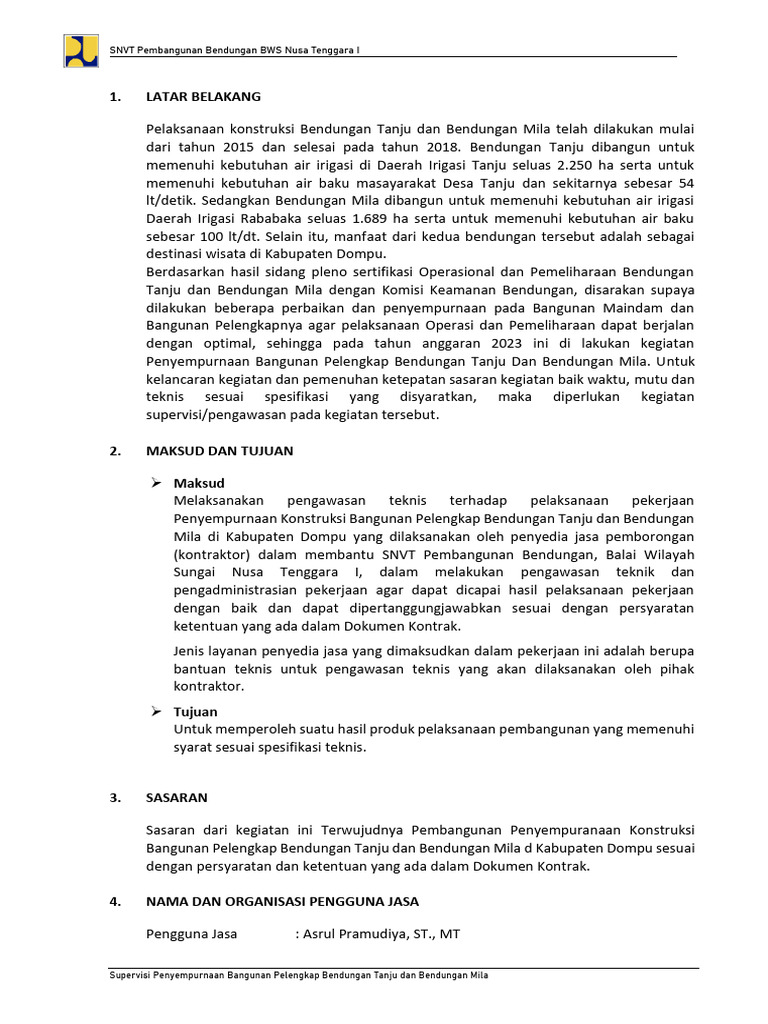 Uraian Singkat Supervisi Tanju Mila | PDF | Griya & Taman