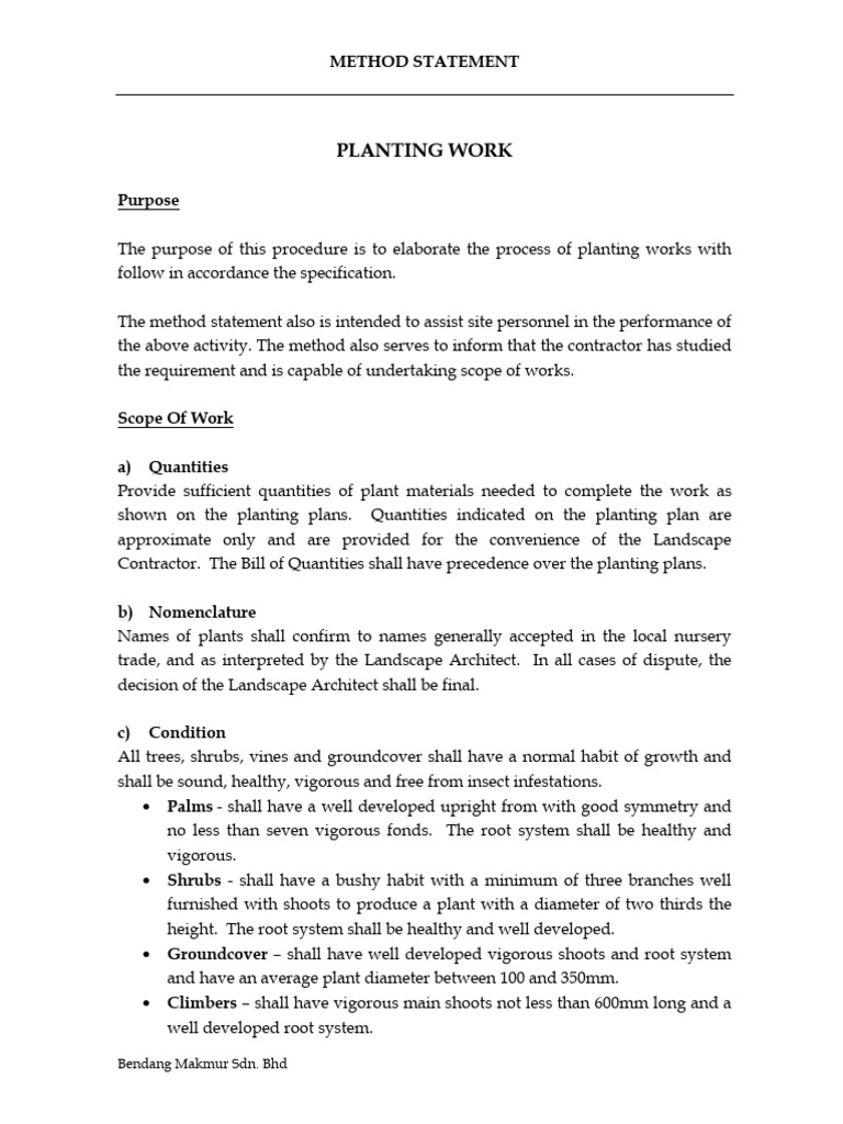 Planting Work | PDF | Trees | Pruning