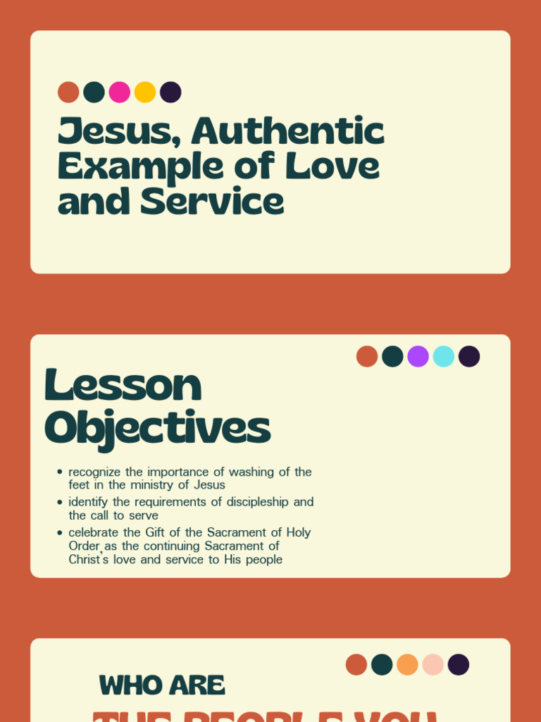 4th GP - Week 4 - Jesus, Authentic Example of Love and Service | PDF ...