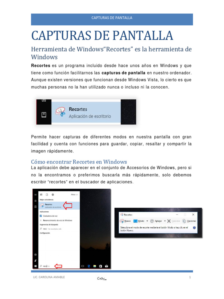 Capturas de Pantalla | PDF