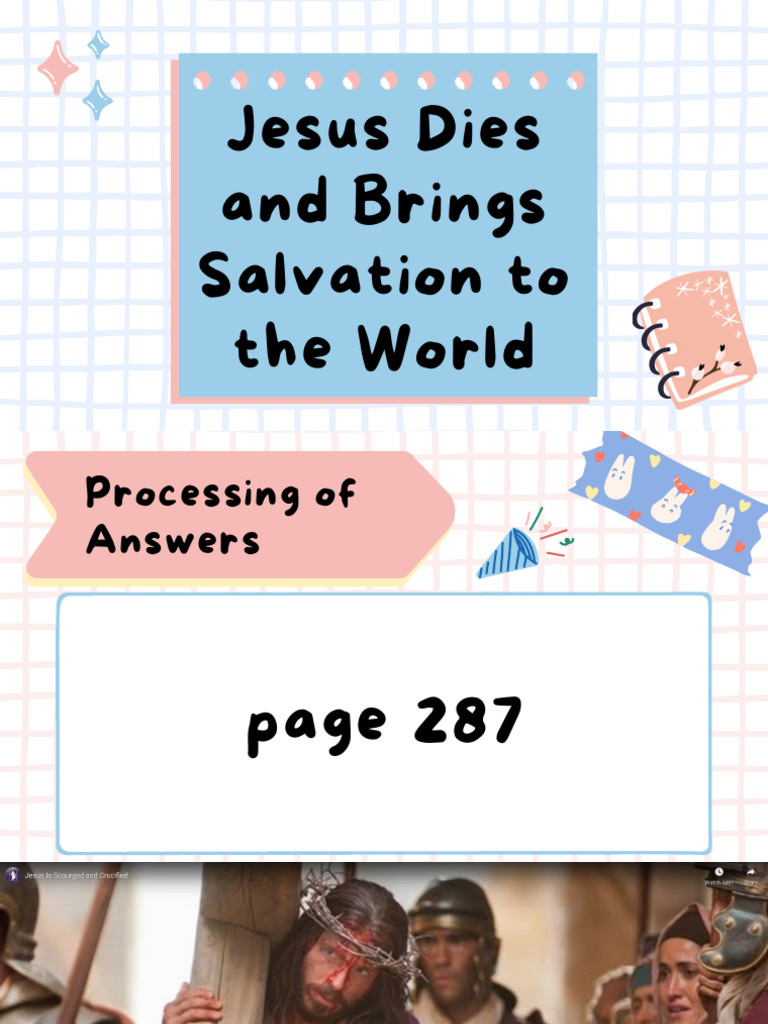 4th GP - Week 3 - Jesus Dies and Brings Salvation To The World | PDF ...