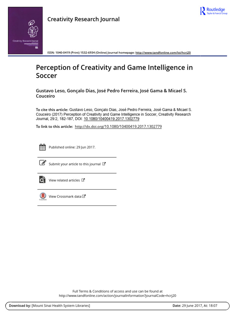 Perception of Creativity | PDF | Creativity | Thought