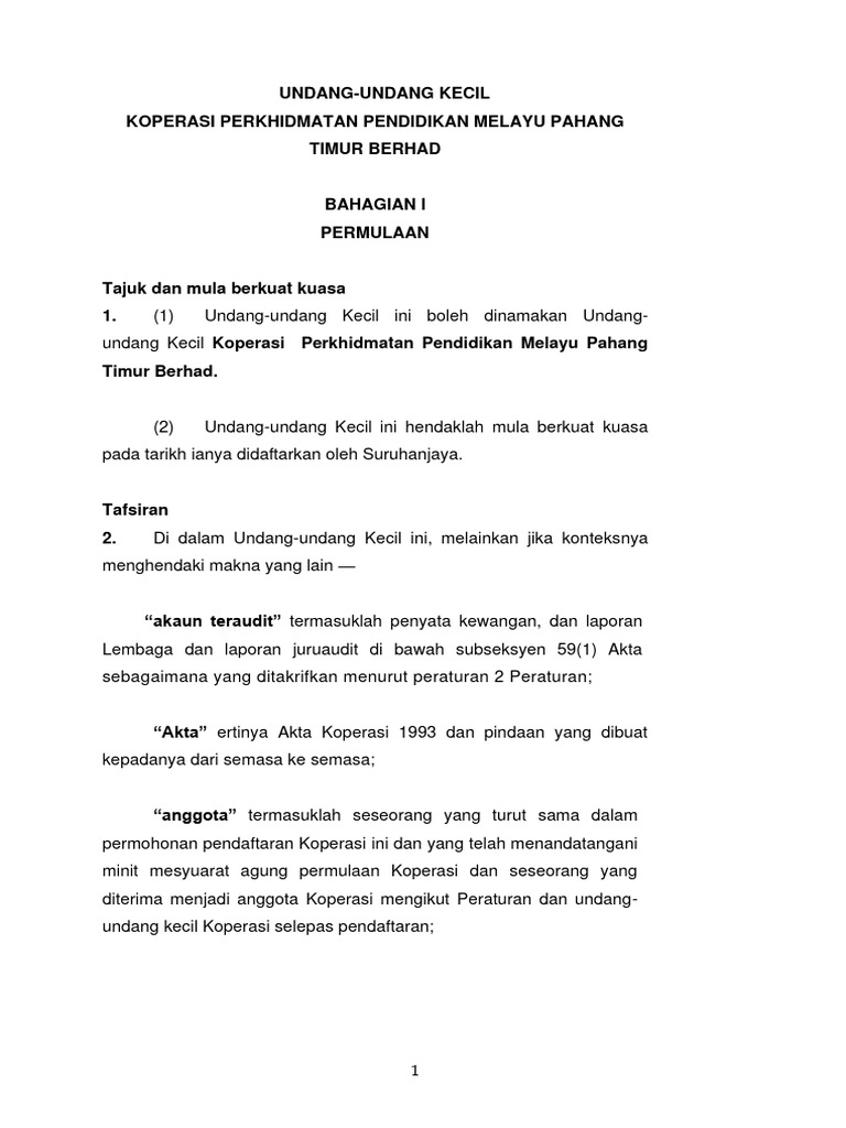 Undang-Undang Kecil 2 | PDF