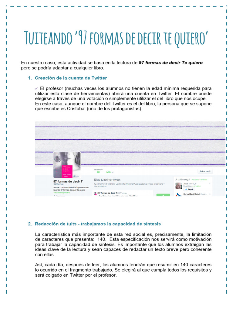 Tuiteando "97 formas de decir te quiero" | PDF | Hashtag | Comunicación ...