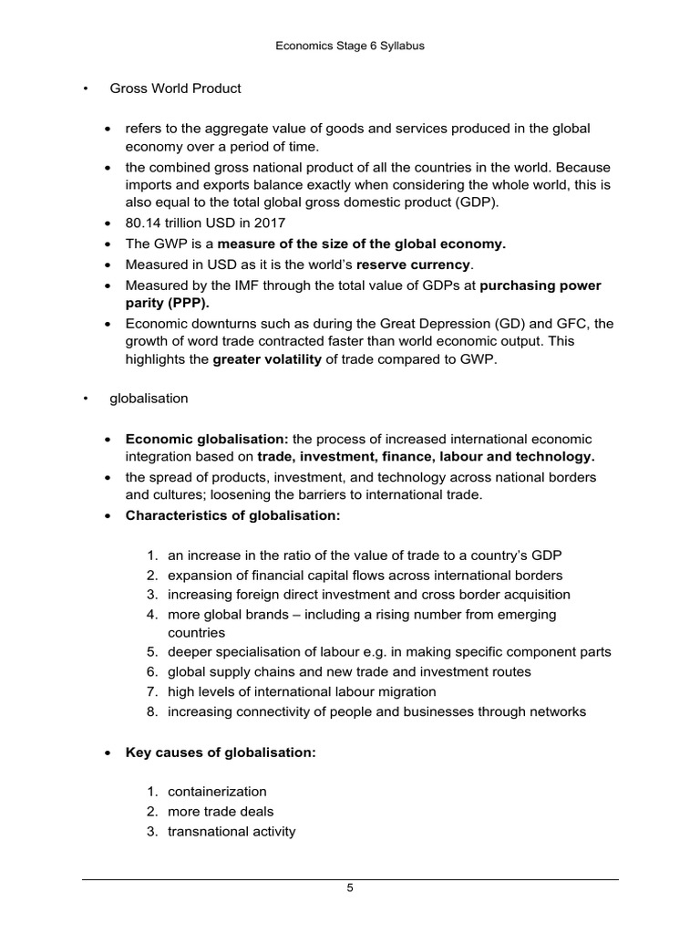 1 State Rank 9995 Atar HSC Economics Topic 1 Comprehensive Syllabus ...