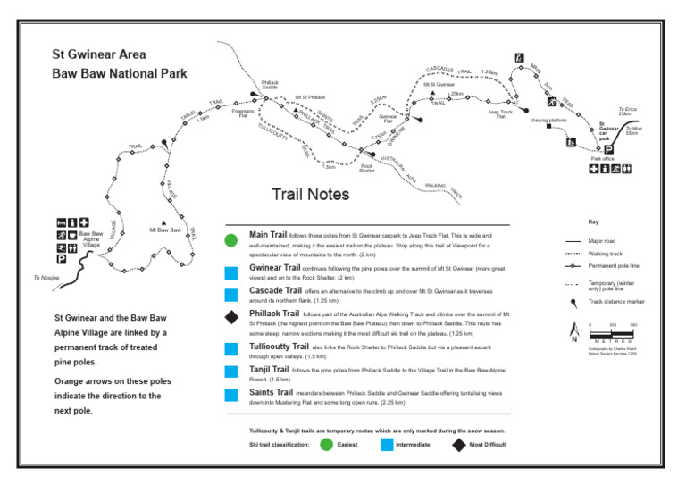 Baw Baw National Park ST Gwinear Ski Trail Map | PDF | Outdoor ...