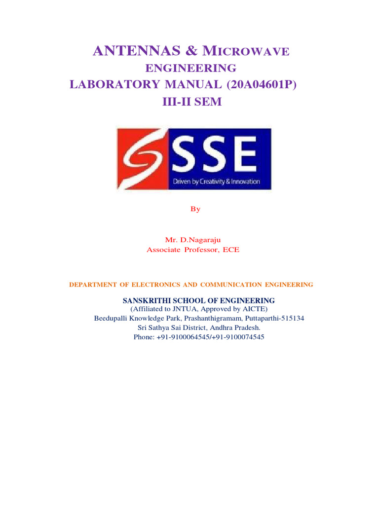 AME Lab Manual | PDF | Antenna (Radio) | Vacuum Tube