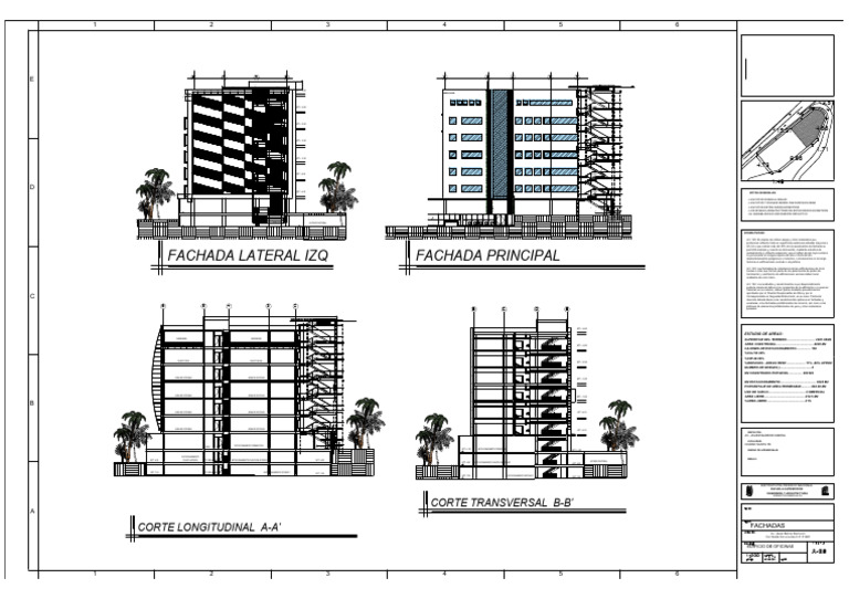 Fachada Lateral Izq Fachada Principal: Corte Transversal B-B' Corte ...