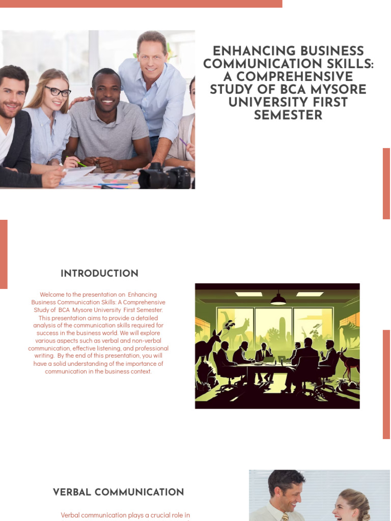 Enhancing Business Communication Skills A Comprehensive Study of Bca Mysore University First ...