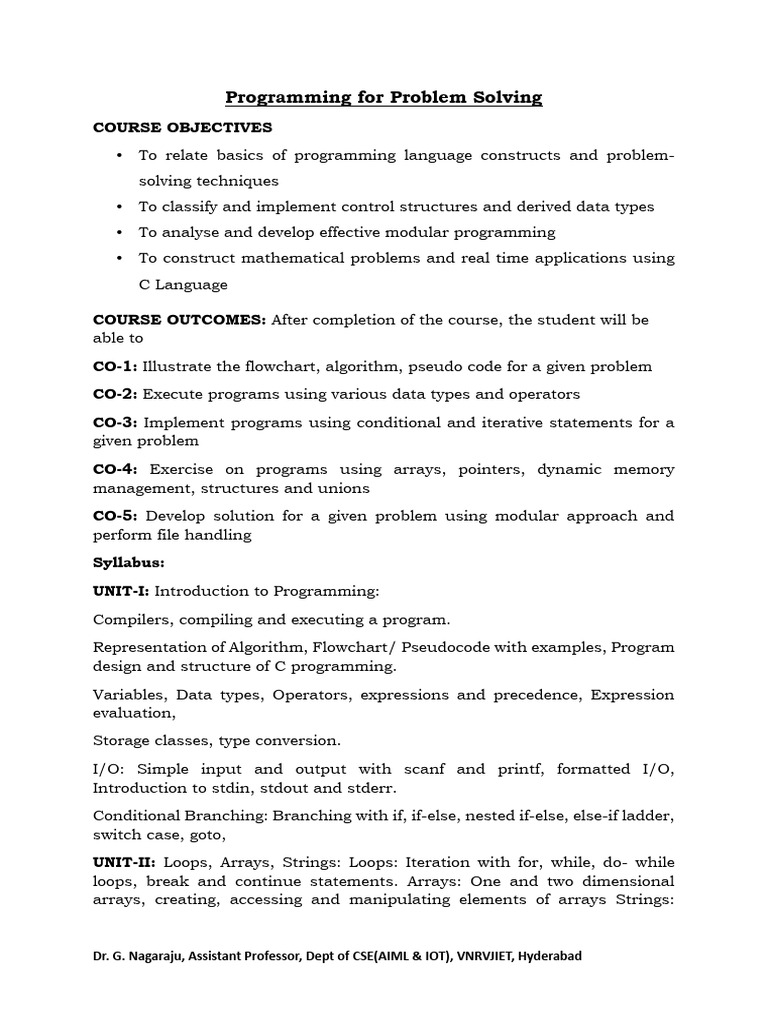 PPS Notes | PDF | Integer (Computer Science) | Algorithms PPS Notes | PDF | Integer (Computer Science) | Algorithms