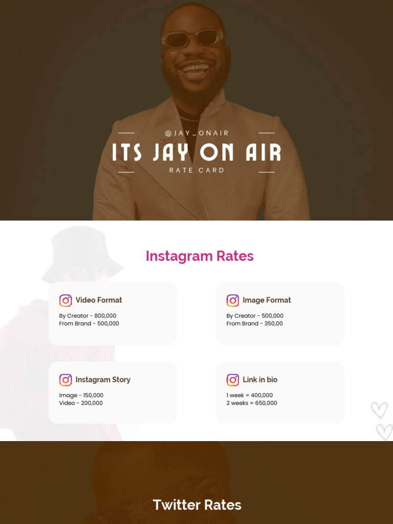 Jay On - Air Rate Card 2 | PDF