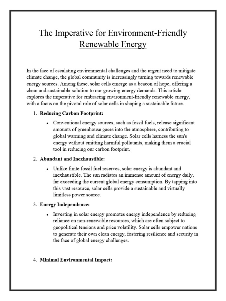 Solar Cells: Key to Renewable Energy | PDF | Solar Cell | P–N Junction