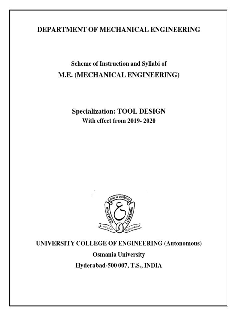 AICTE ME (Mech) Tool Design1 | PDF | Ductility | Steel