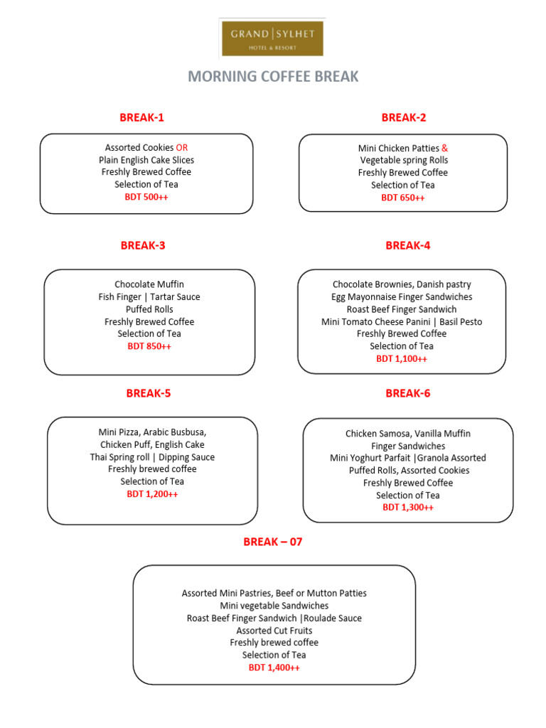 Corporate Menu Grand Sylhet Hotel & Resorts | PDF | Salad | Chinese Cuisine