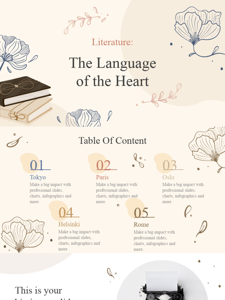 Vintage Literature Pastel Presentation Brown Variant | PDF ...