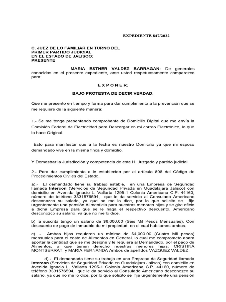 Divorcio Incausado Adrian Jacovich | PDF | Sentencia (ley) | Pensión ...
