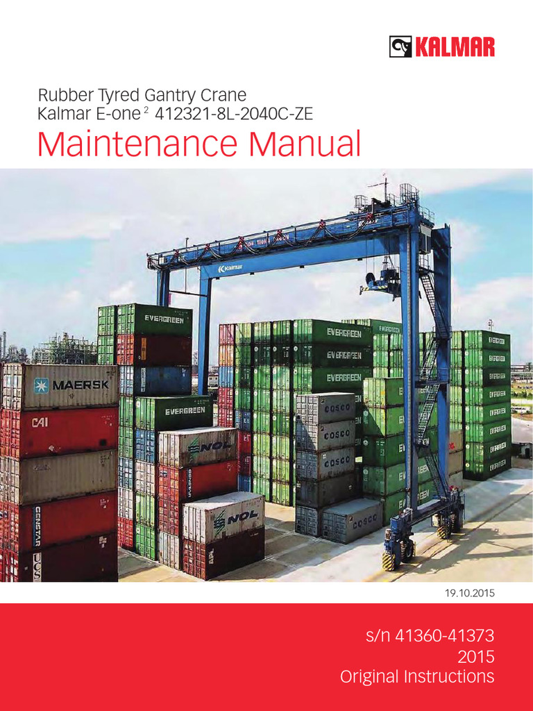 RTG Kalmar Mainternance | PDF | Power Supply | Welding