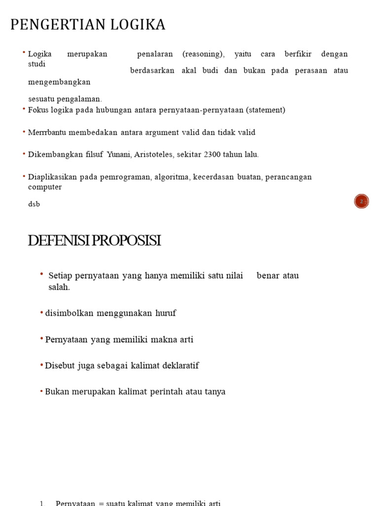 Logika Matematika Diskrit Part 1 | PDF