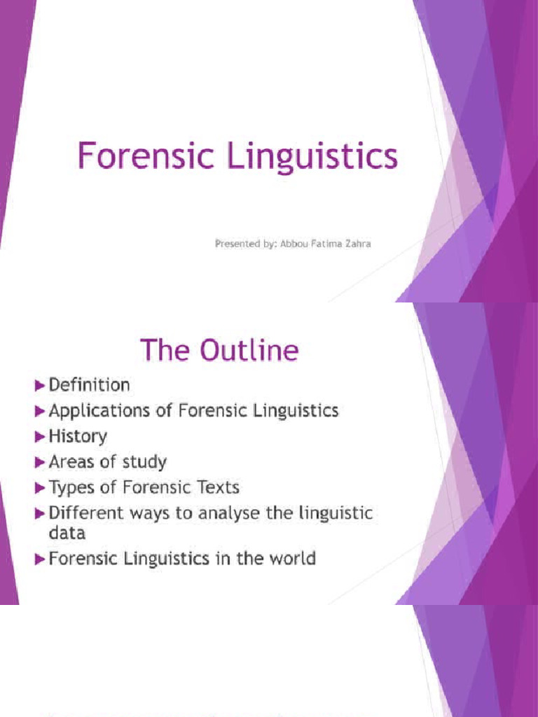 Forensic Linguistics | PDF